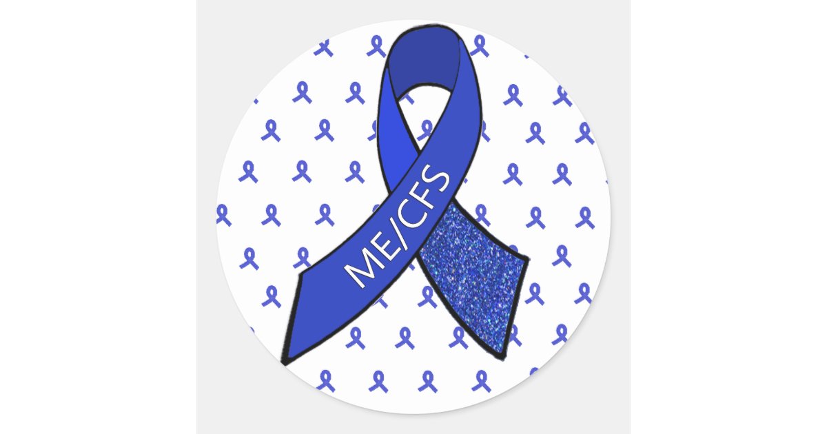 ME/CFS Blue Ribbon Awareness Stickers | Zazzle