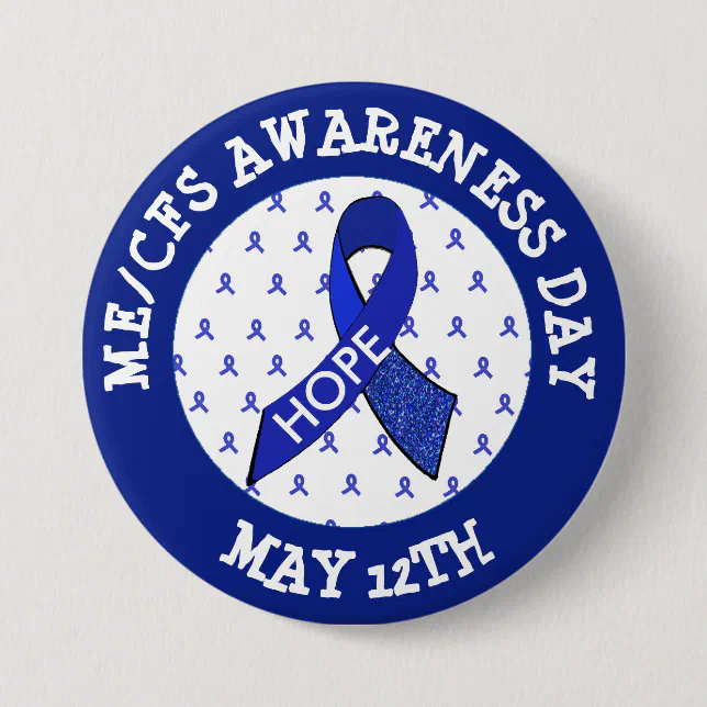 ME/CFS Syndrome Awareness Day May 12 Ribbon Button | Zazzle