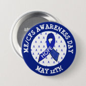 ME/CFS Syndrome Awareness Day May 12 Ribbon Button | Zazzle