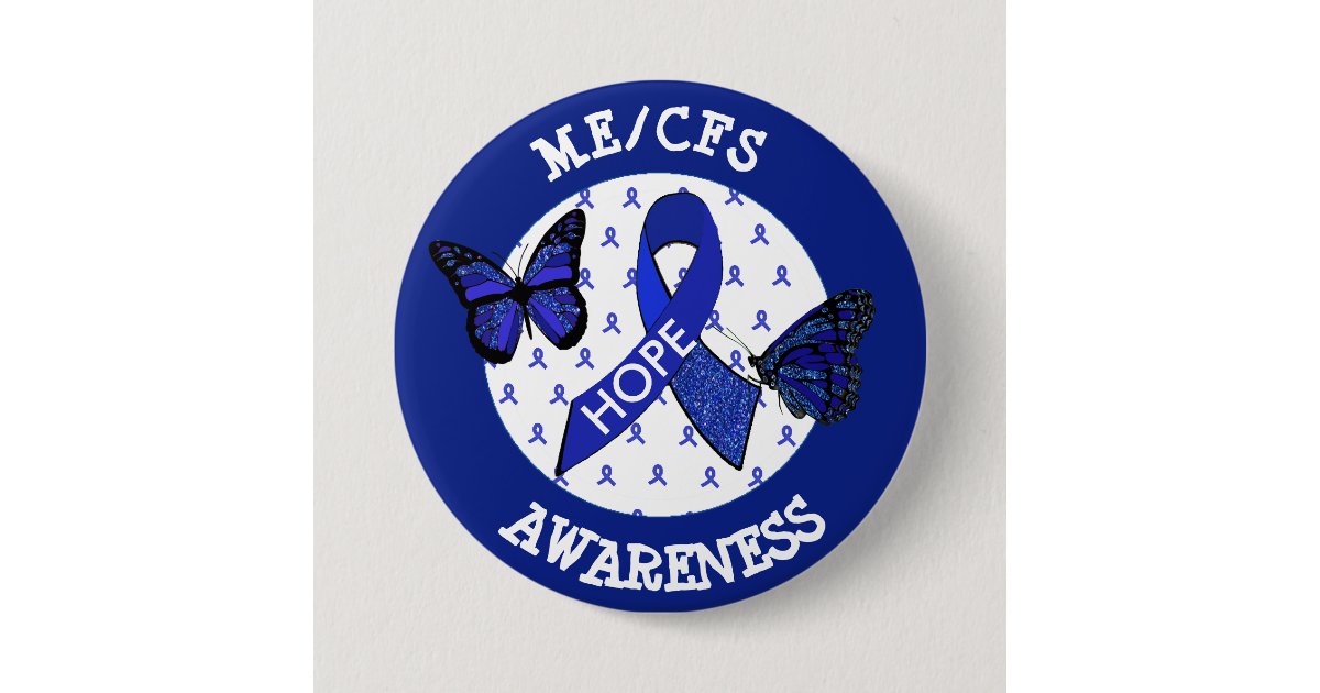 ME/CFS Syndrome Awareness Ribbon Button | Zazzle