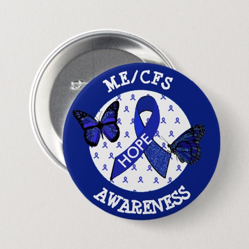 ME/CFS Syndrome Awareness Ribbon Button | Zazzle