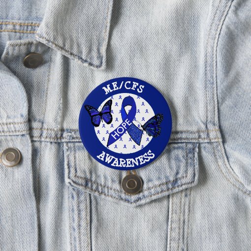 ME/CFS Syndrome Awareness Ribbon Button | Zazzle