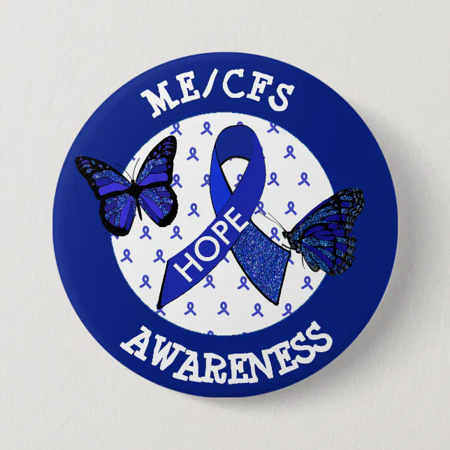 ME/CFS Syndrome Awareness Ribbon Button | Zazzle
