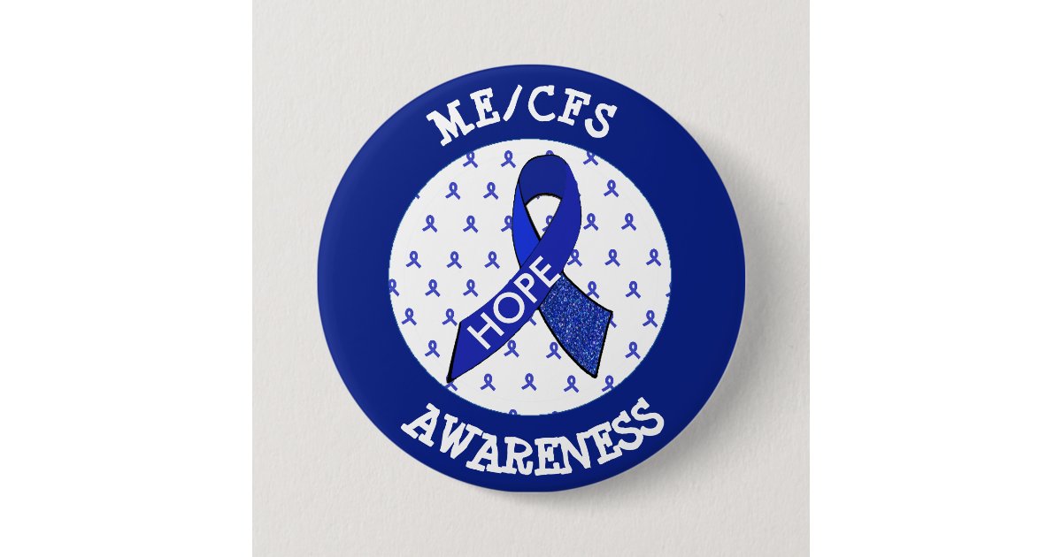 ME/CFS Syndrome Awareness Ribbon Button | Zazzle