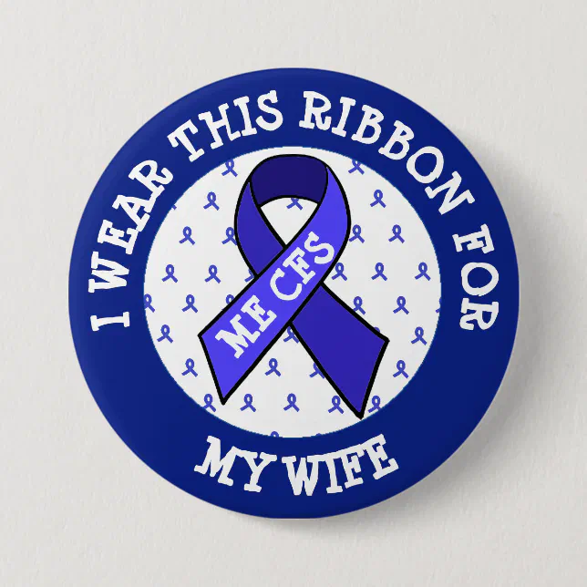 ME/CFS Syndrome Awareness Ribbon Button | Zazzle