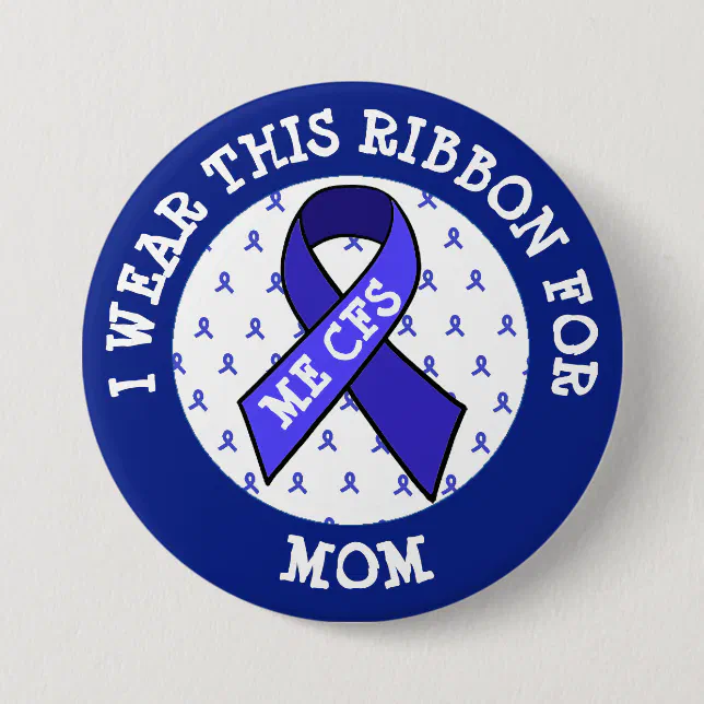 ME/CFS Syndrome Awareness Ribbon Button | Zazzle