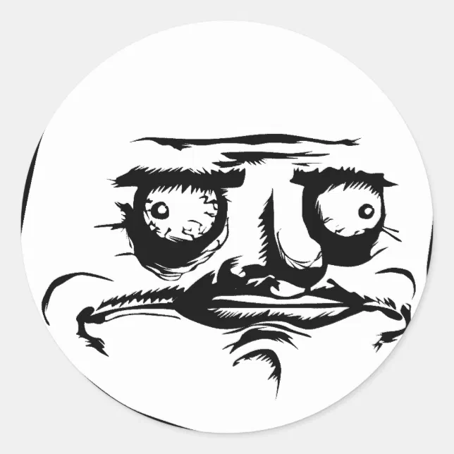 Me Gusta Face Meme Classic Round Sticker | Zazzle