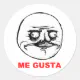 Me Gusta Rage Face Meme Classic Round Sticker | Zazzle