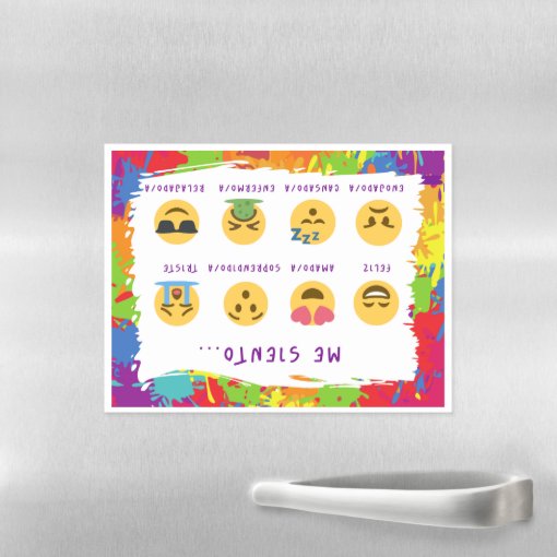 Me Siento / Feelings (Spanish) Magnetic Dry Erase Sheet | Zazzle