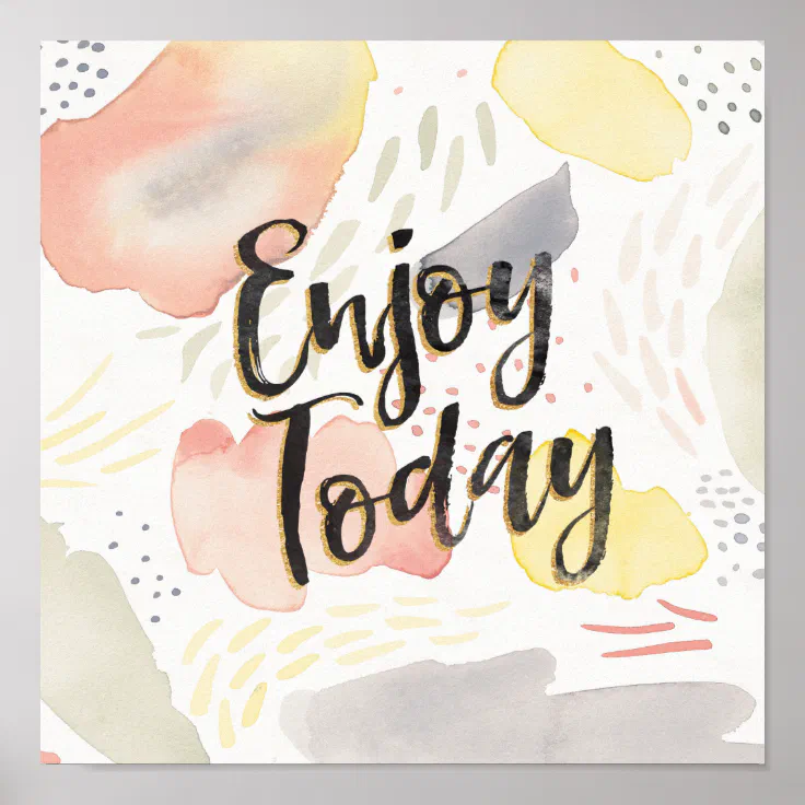 Meadow Breeze IV | Enjoy Today Poster | Zazzle