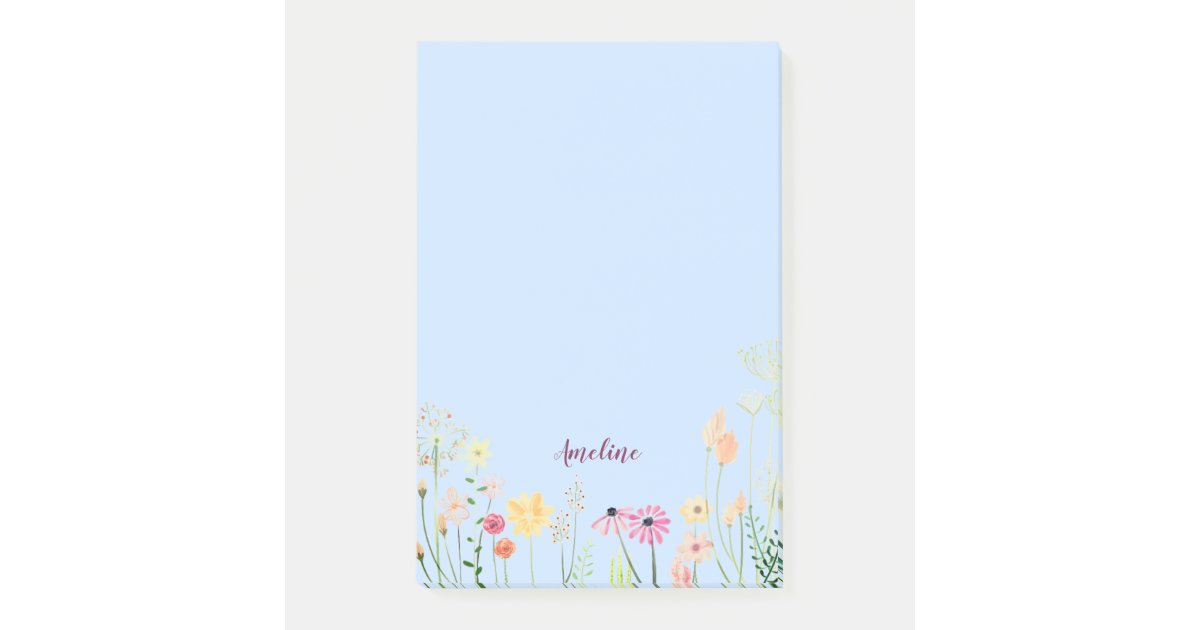 Meadow Flowers Post-it Notes | Zazzle