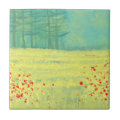 Meadow Landscape Painting Ceramic Tile | Zazzle