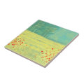 Meadow Landscape Painting Ceramic Tile | Zazzle
