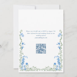 Meadow Pastel French Roses Floral Wedding QR code Invitation | Zazzle