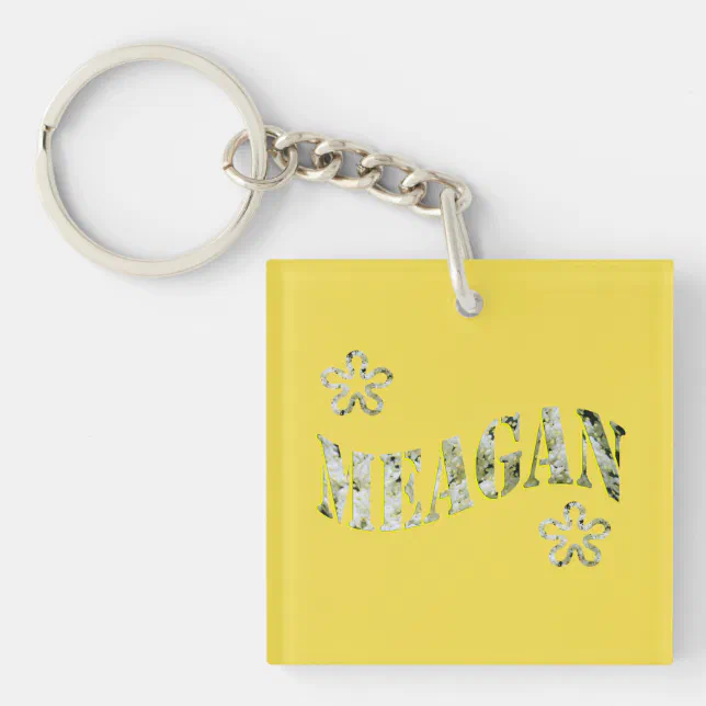 Meagan, Ladies Name Logo, Keychain | Zazzle