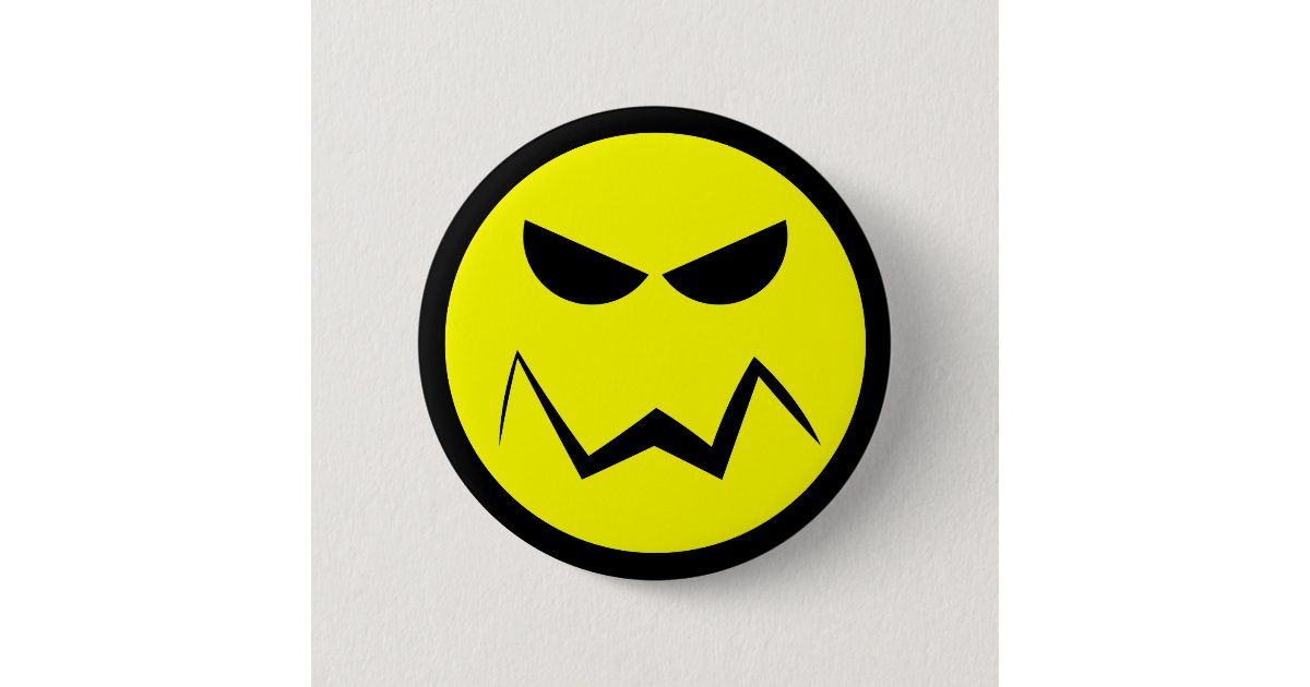 Mean Mister Face Button | Zazzle