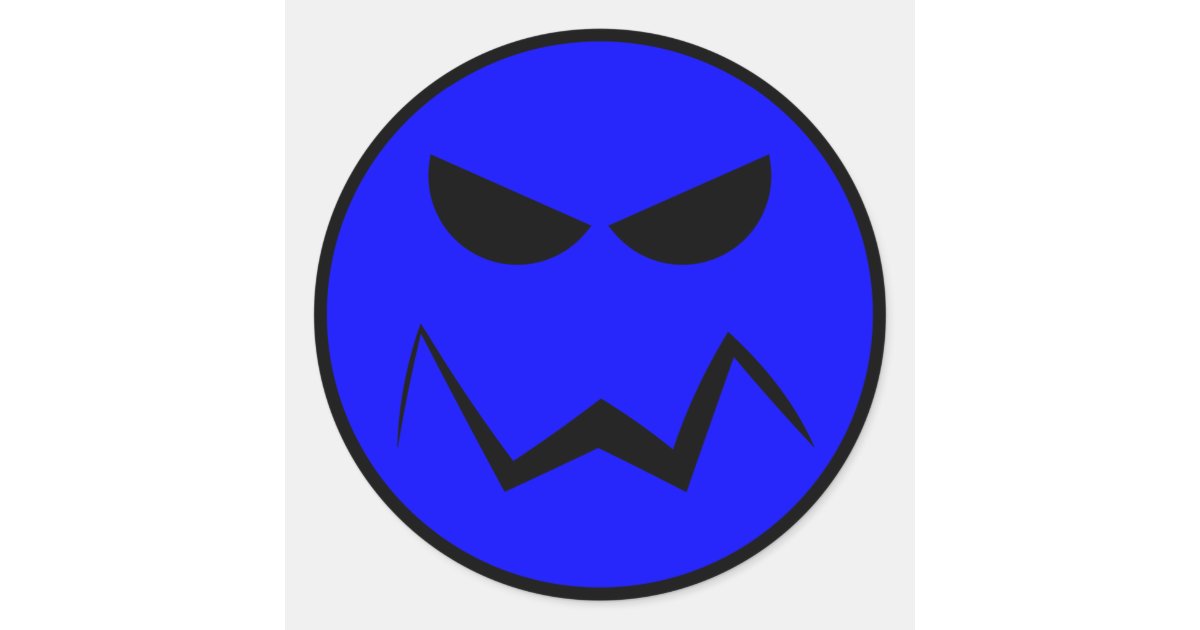 Mean Mister Face Sticker | Zazzle