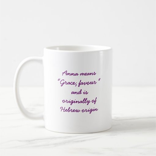 Meaning of ANNA Mug | Zazzle