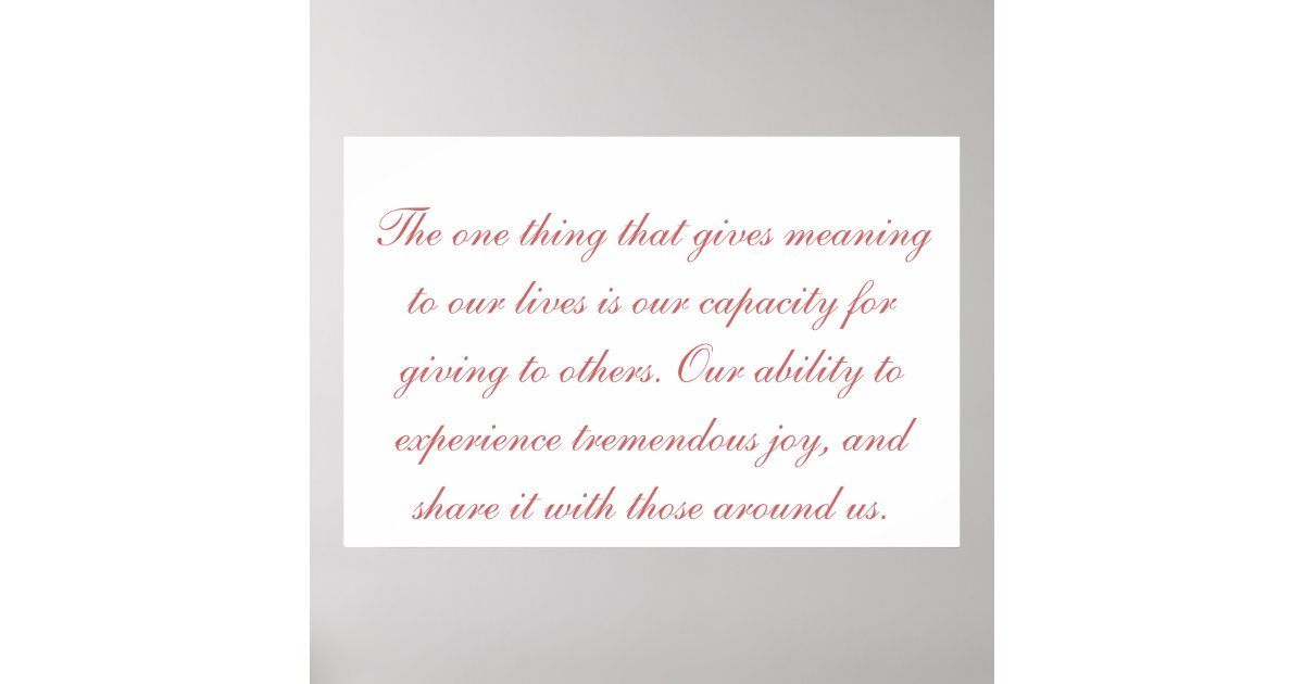 meaning of life poster | Zazzle