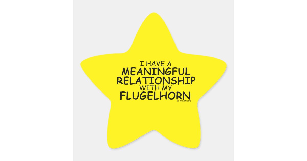 Meaningful Relationship Flugelhorn Star Sticker | Zazzle