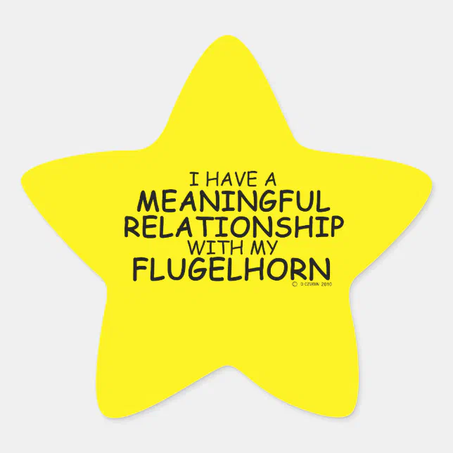 Meaningful Relationship Flugelhorn Star Sticker | Zazzle