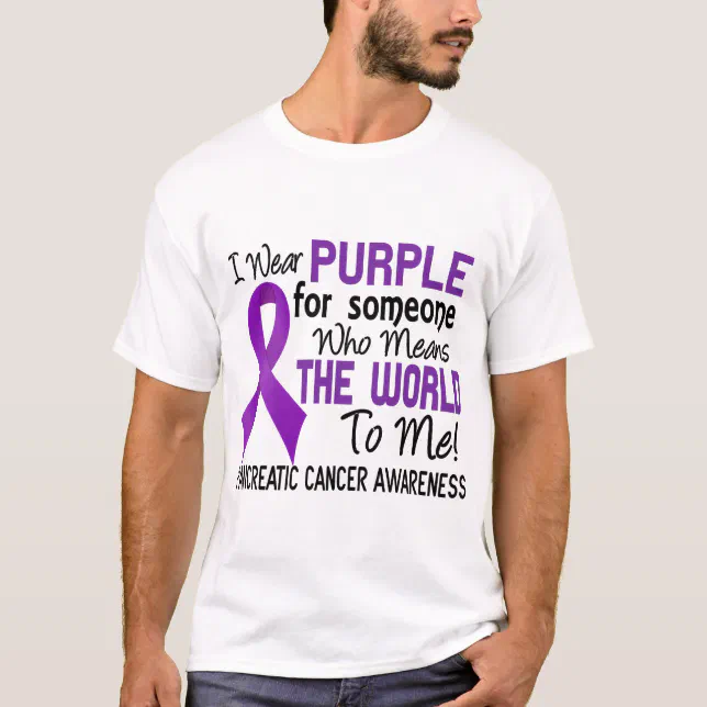 Means The World To Me 2 Pancreatic Cancer T-Shirt | Zazzle