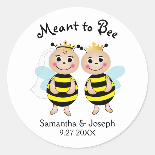 Meant to Bee Bridal Shower Stickers | Zazzle.com