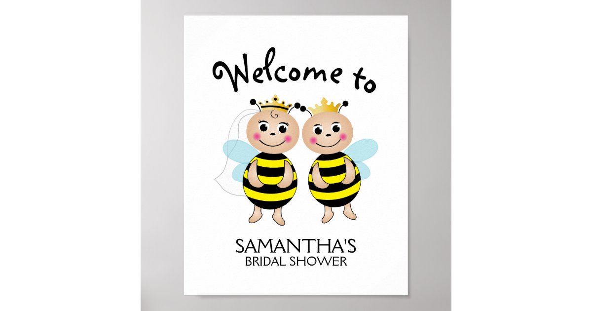 Meant to Bee Couples Welcome Sign | Zazzle
