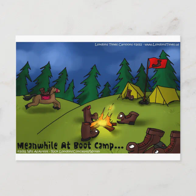 Meanwhile @ Boot Camp Funny Tees Cards Gifts Etc | Zazzle