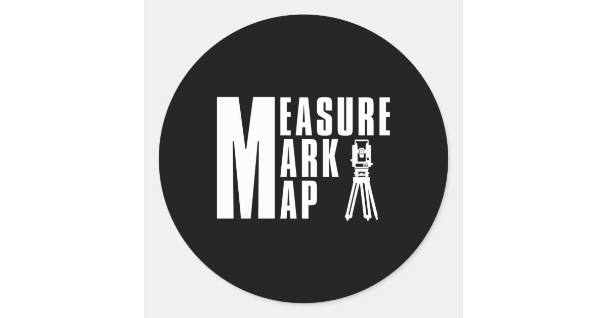Measure Mark Map Surveying Profession Classic Round Sticker | Zazzle