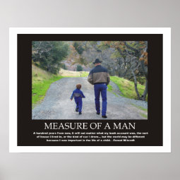 Measure of a Man Inspirational Quote Poster | Zazzle