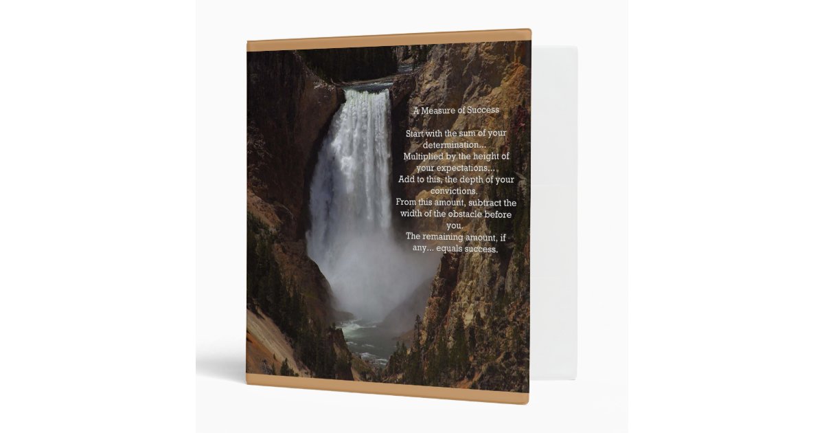 Measure of Success Inspirational 3 Ring Binder | Zazzle