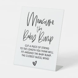 Measure The Baby Bump Baby Shower Game Sign | Zazzle