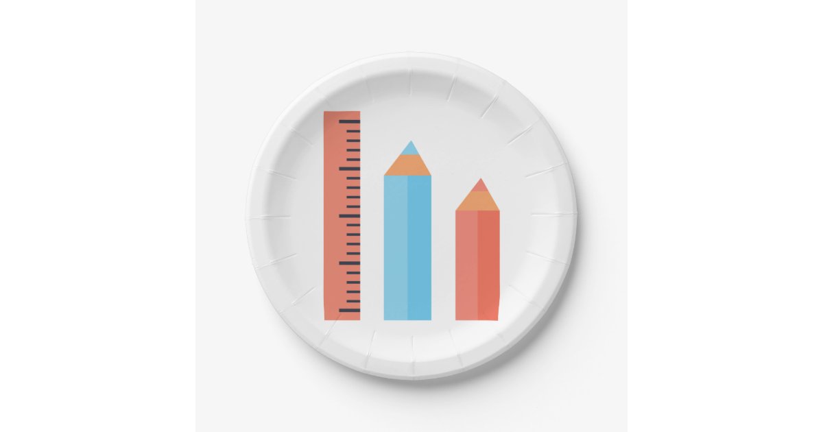 Measuring Pencils Paper Plates | Zazzle