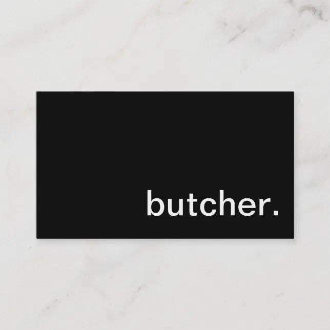 Meat Butcher Business Card | Zazzle