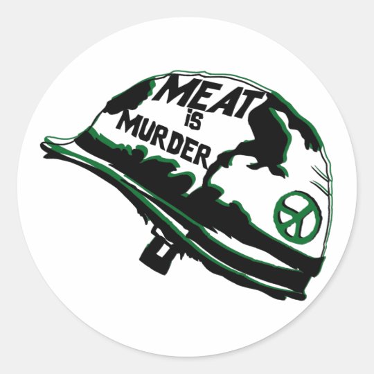 Meat Is Murder Classic Round Sticker | Zazzle.com