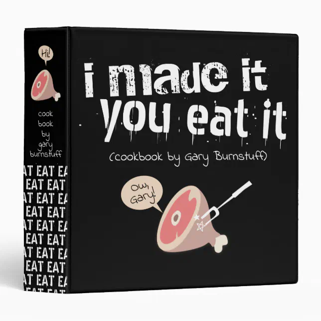 Meat men grilling personalized cookbook recipe 3 ring binder | Zazzle