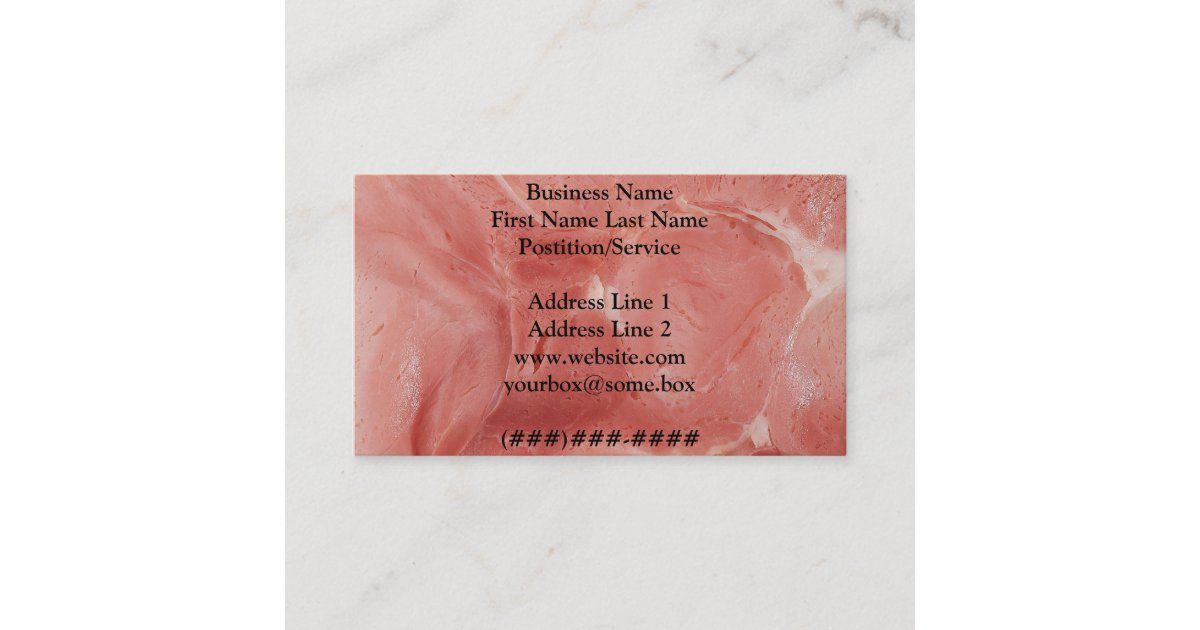Meat Shop Business Card | Zazzle