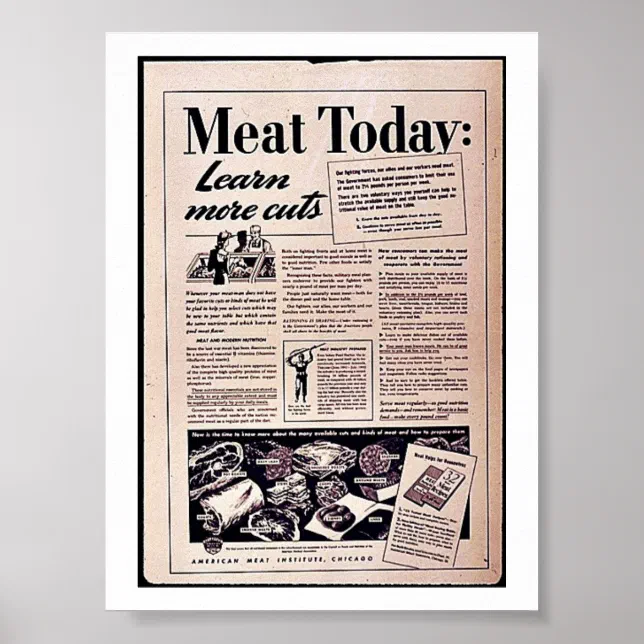 Meat Today: Poster | Zazzle