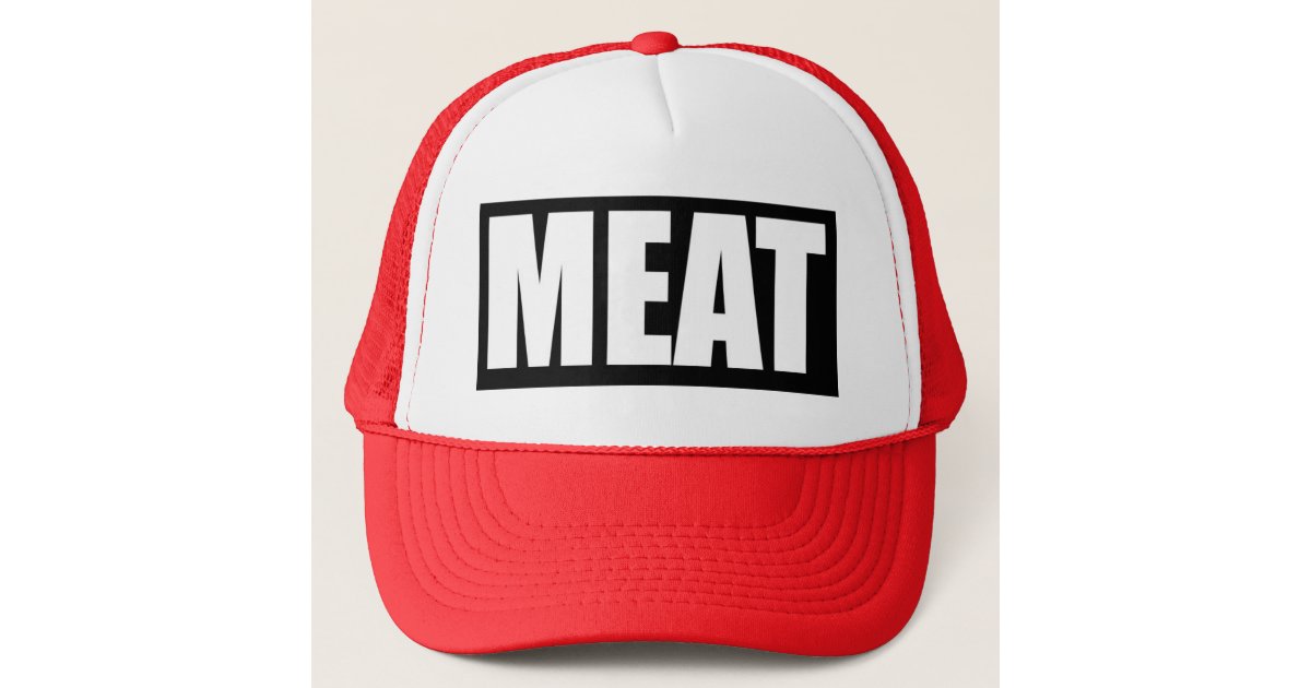 MEAT Trucker Hat | Zazzle