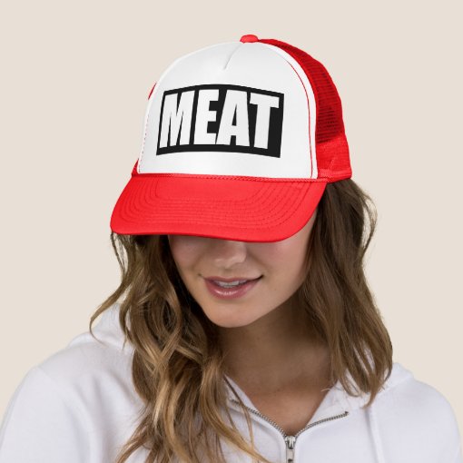 MEAT Trucker Hat | Zazzle