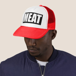 MEAT Trucker Hat | Zazzle