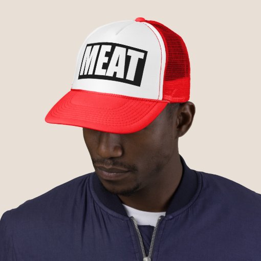 MEAT Trucker Hat | Zazzle