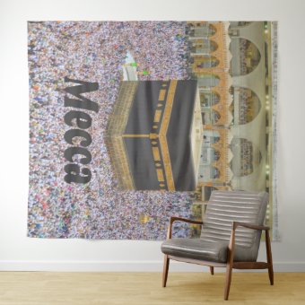 Mecca Saudi Arabia Islam’s holiest city, Kaaba Tapestry | Zazzle
