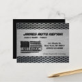 Mechanic American Flag Auto Repair Business Postcard | Zazzle