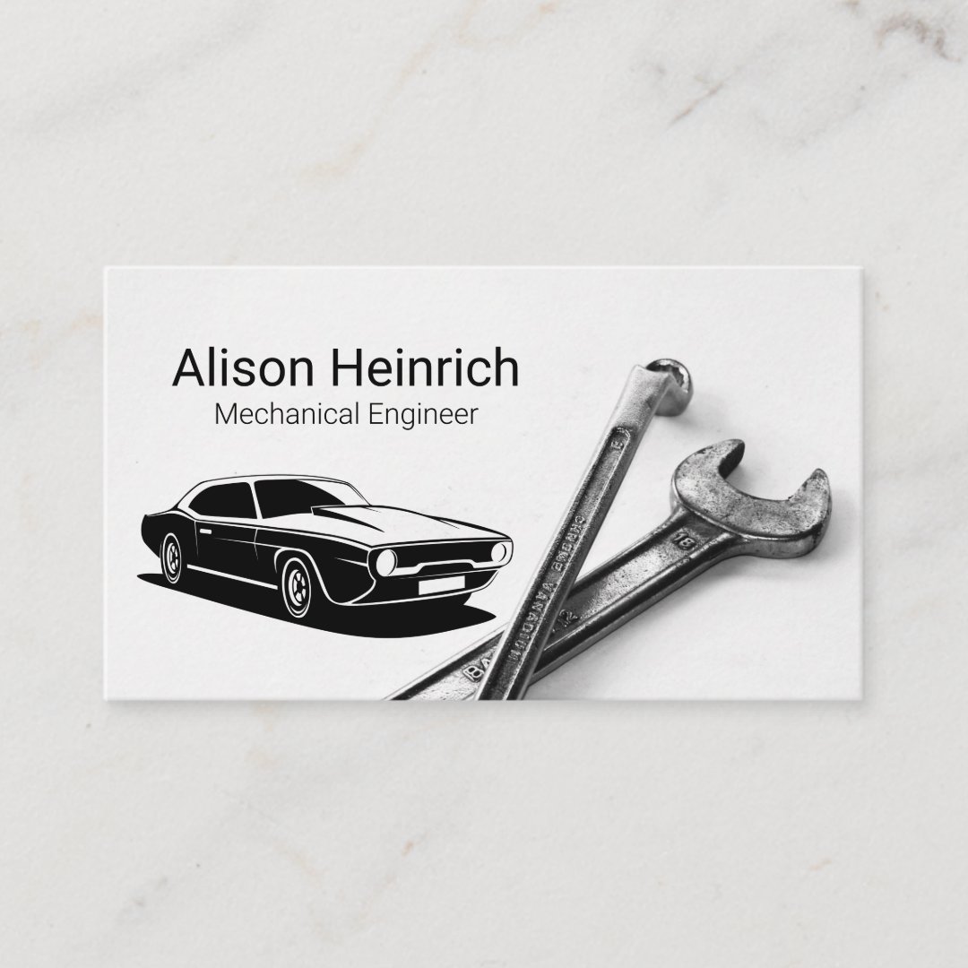 Mechanic | Auto Classic | Garage Shop Business Card | Zazzle