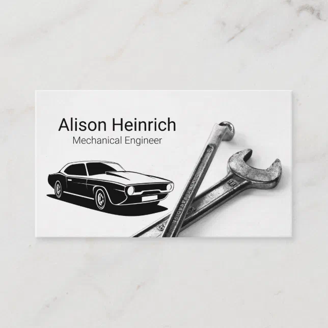 Mechanic | Auto Classic | Garage Shop Business Card | Zazzle
