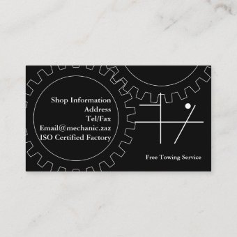 Mechanic/Auto Shop Business Card | Zazzle