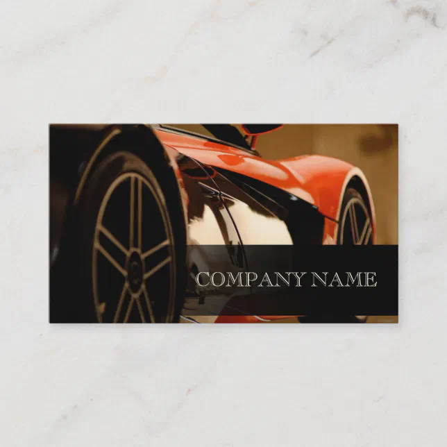 Mechanic Automotive Black Back Fast Car Retro Business Card | Zazzle