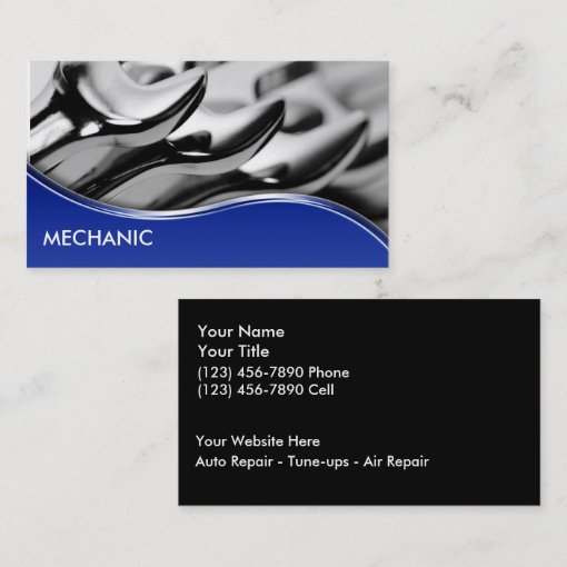 Mechanic Business Cards | Zazzle